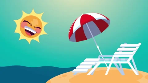Summer Sun Animation Stock Footage ~ Royalty Free Stock Videos | Pond5