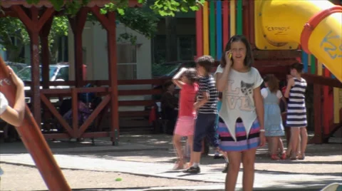 Summer Time Playground Full With Kids Pl... | Stock Video | Pond5