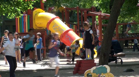 Playground Full Children Stock Videos – Royalty-Free HD & 4K Videos | Pond5