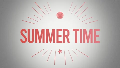 Summer Time with sea animals and retro l... | Stock Video | Pond5