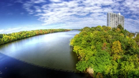 Summer Transitions to Fall Then Winter a... | Stock Video | Pond5