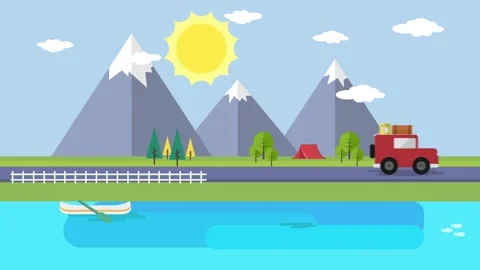 Summer Vacation animation background for... | Stock Video | Pond5