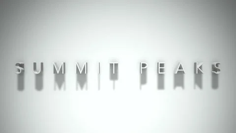 summit peaks 3D title animation white te... | Stock Video | Pond5