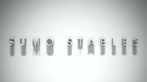 sumo stables 3D title animation white te... | Stock Video | Pond5