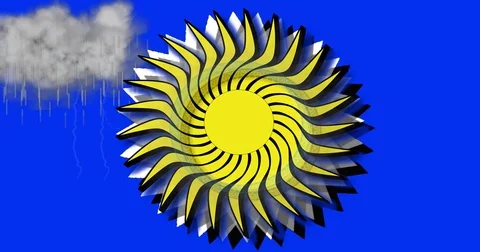 Sun and clouds animation | Stock Video | Pond5