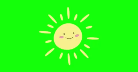 sun animation, green screen. shining sta... | Stock Video | Pond5