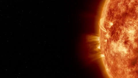 Sun with Erupting Plasma Flares in Outer... | Stock Video | Pond5