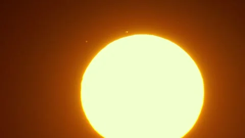 Sun going down at sunset. Time lapse hot... | Stock Video | Pond5