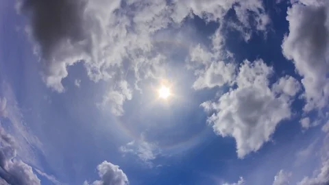 The Sun Halo On Beautiful Sky Background... | Stock Video | Pond5