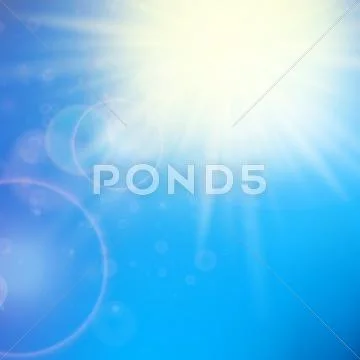 Sun with lens flare template ~ Clip Art ~ Download #40233719