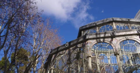 sun light up view of madrid famous palac... | Stock Video | Pond5