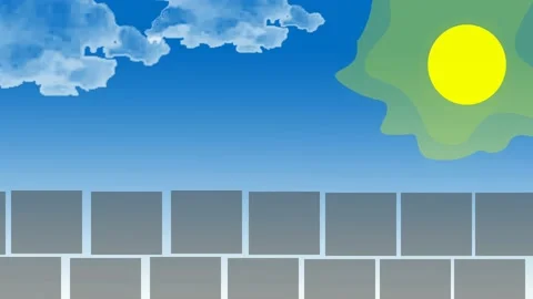 sun moving slowly with fence and clouds ... | Stock Video | Pond5