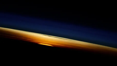 Sun Rising Behind Earth As Seen From The... | Stock Video | Pond5