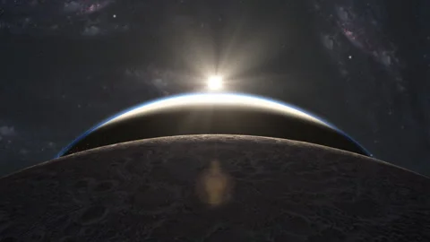 sun rising over earth seen from space fl... | Stock Video | Pond5