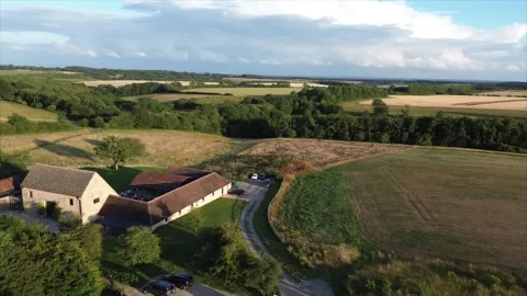 Sun Setting English Countryside In The C... | Stock Video | Pond5