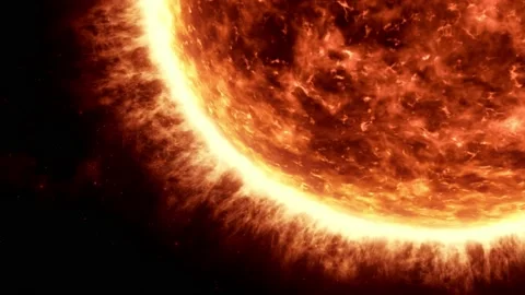 sun with solar flares animation burning ... | Stock Video | Pond5