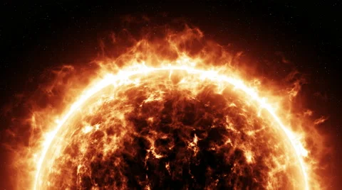 Sun from space. Close up of Sun's surfac... | Stock Video | Pond5