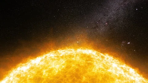 Sun star solar eruption top view sci-fi ... | Stock Video | Pond5