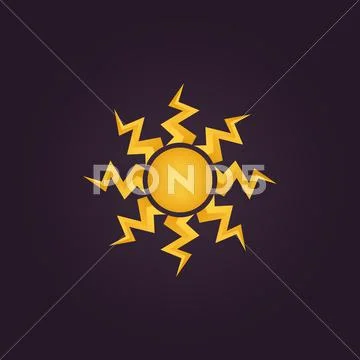 Sun symbol. Abstract vector illustration Illustration #49664000