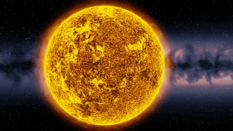Sun Yellow Star in the Milky Way 4K 60fp... | Stock Video | Pond5