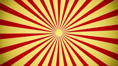 Sunburst in red and yellow vintage style | Stock Video | Pond5