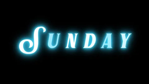 Sunday Neon Text Sign On Black Backgroun... | Stock Video | Pond5