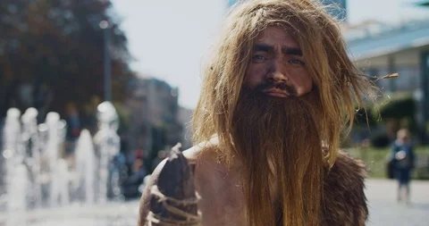 Neanderthal Face In Cave Stock Footage ~ Royalty Free Stock Videos | Pond5