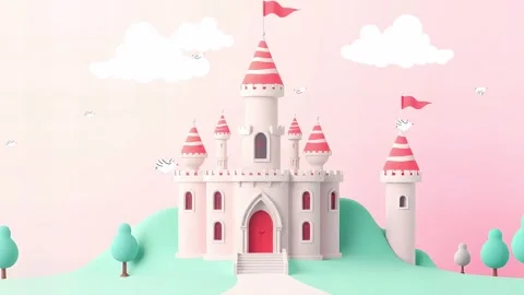 Sunny Castle: Gentle Animated Scene - Ca... | Stock Video | Pond5