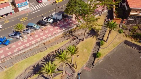 Sunny La Arena Beach in Tenerife, with a... | Stock Video | Pond5