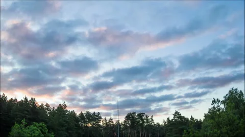 Sunrise, Clouds in a Sky Moving Above th... | Stock Video | Pond5