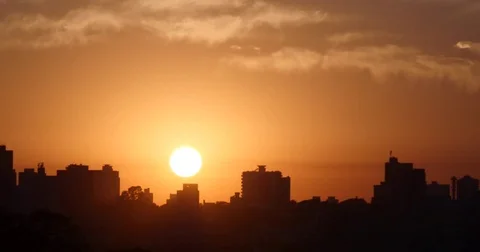 Sunrise morning, city view, skyscraper, ... | Stock Video | Pond5