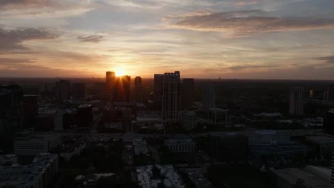 Sunrise Sunset over Downtown and uptown ... | Stock Video | Pond5
