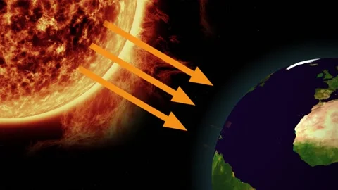 The Sun's Heat Trapped in the Earth's At... | Stock Video | Pond5