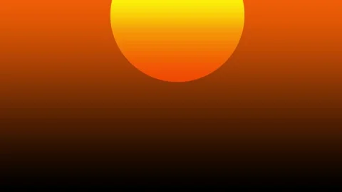 sunset animation with orange background,... | Stock Video | Pond5