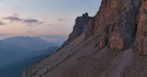 Sunset Behind a Mountain Range with a St... | Stock Video | Pond5