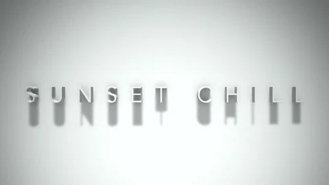 sunset chill 3D title animation with sha... | Stock Video | Pond5