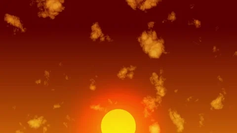 Sunset Animated Stock Video Footage | Royalty Free Sunset Animated ...