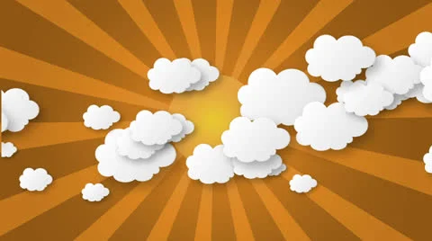 Sunset colors Animation of clouds and su... | Stock Video | Pond5