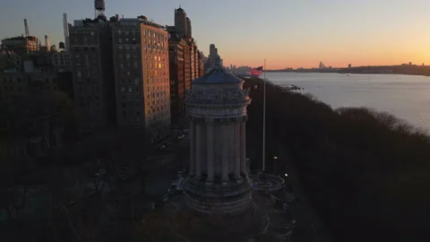 sunset flying counter clockwise around m... | Stock Video | Pond5