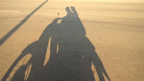 Sunset Light Shade on Asphalt Road of Yo... | Stock Video | Pond5