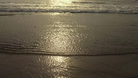Sunset reflection mirrored across ocean ... | Stock Video | Pond5