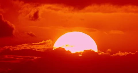 Sunset sky time lapse background, big re... | Stock Video | Pond5