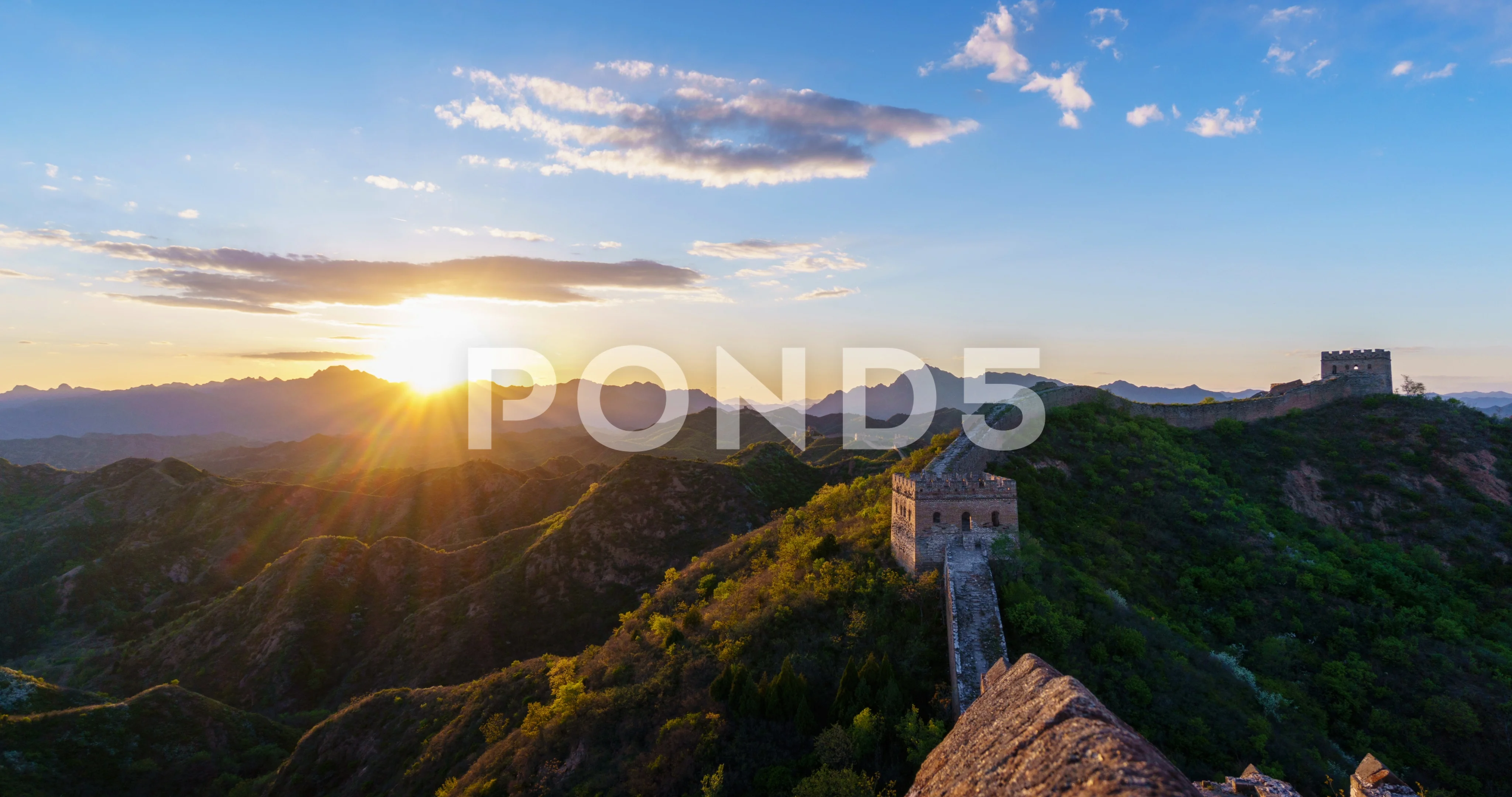 Great Wall Of China Sunset Beijing The Great Wall Of China, Forbidden