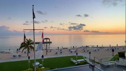 A sunset view of the Ocean at the Rum Po... | Stock Video | Pond5