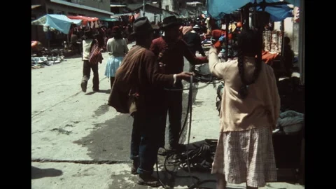 SUPER 8 - PERU - street market vendor - ... | Stock Video | Pond5