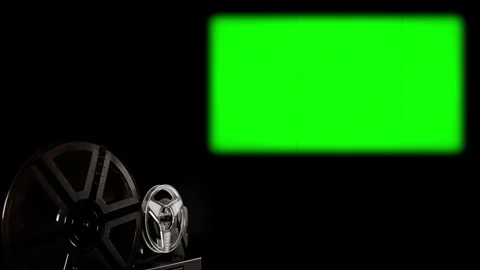 Super 8 projector green screen showtime ... | Stock Video | Pond5