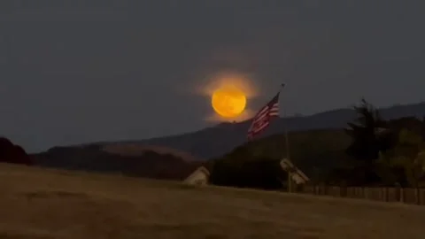Super Buck Moon Illuminates Night Skies ... | Stock Video | Pond5
