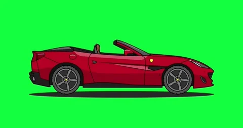 Super Car Animation , Super Car Green Sc... | Stock Video | Pond5