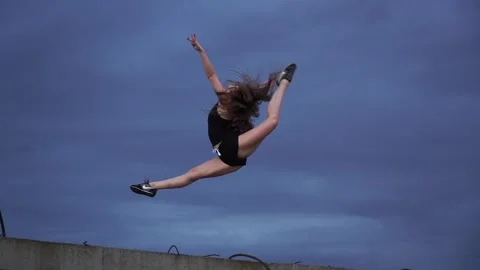 Woman Jumping Slow Motion Stock Videos – Royalty-Free HD & 4K Videos