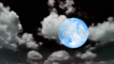 Super full beaver blue moon rise back da... | Stock Video | Pond5